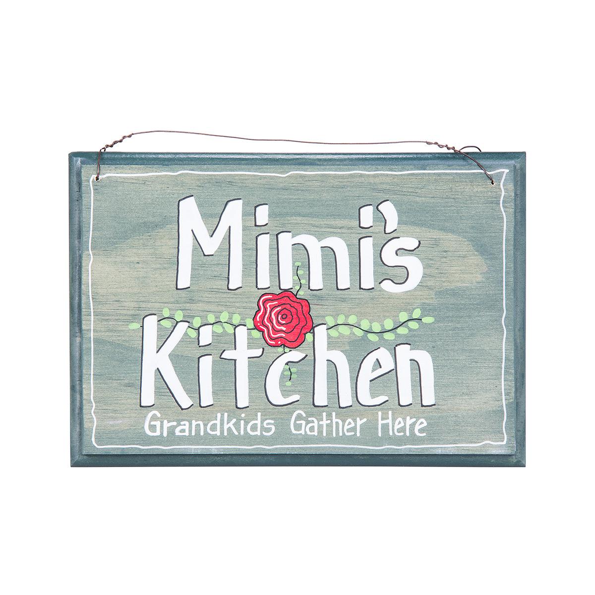 Mimi's Kitchen Grandkids Gather Here Sign