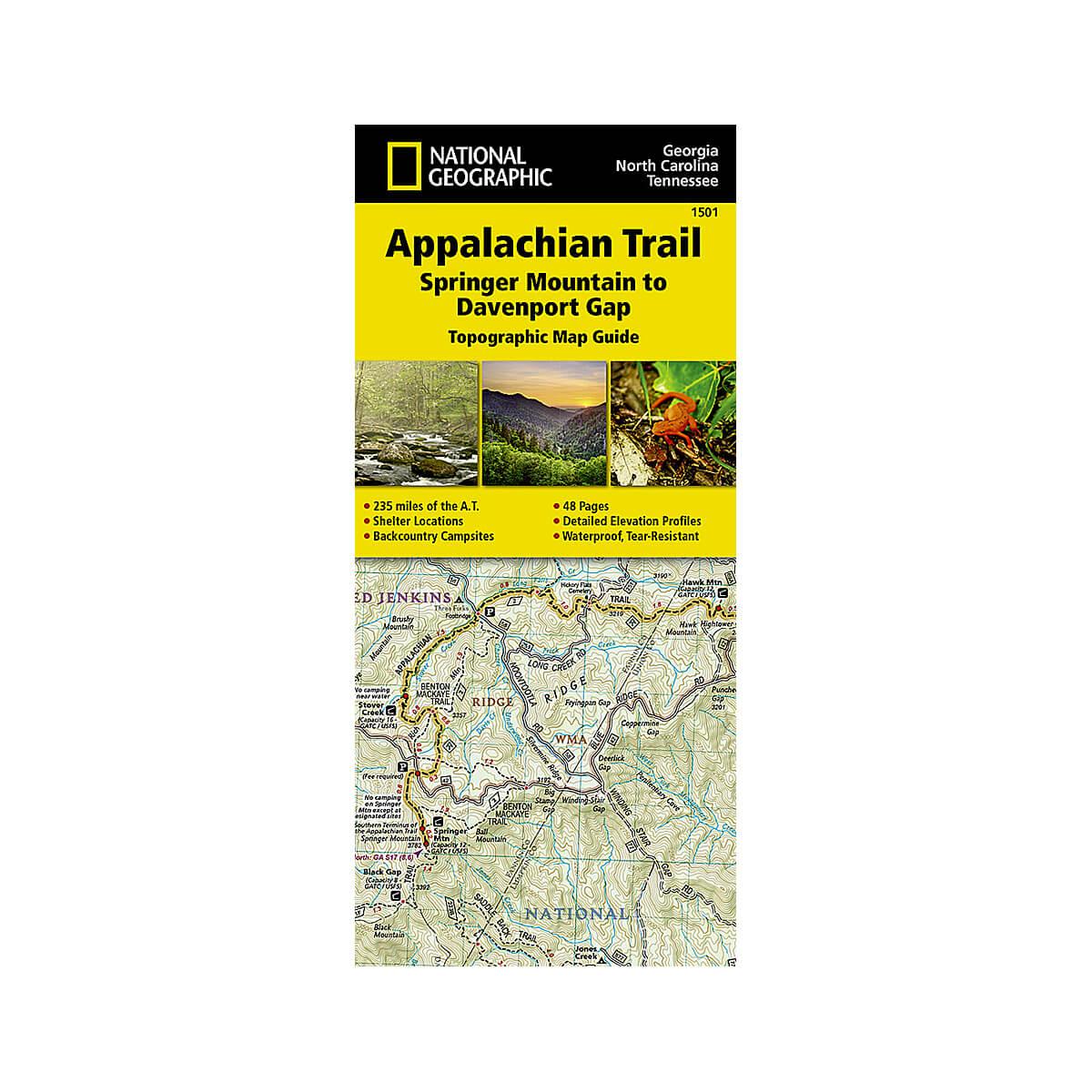 Appalachian Trail: Springer Mountain to Davenport Gap Map