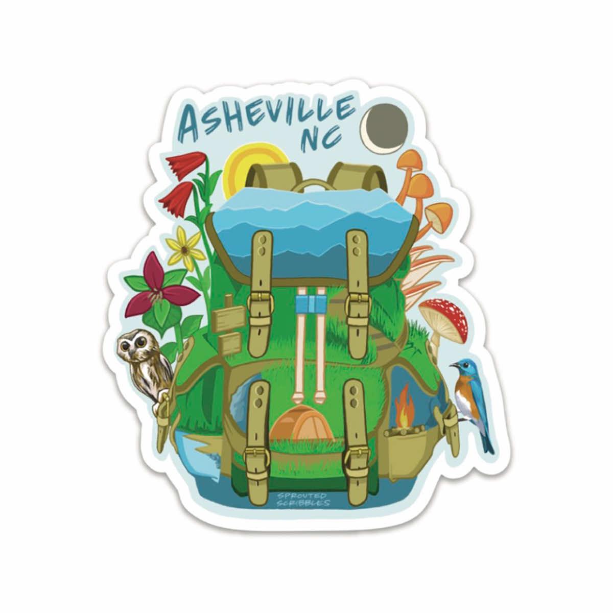 Asheville Backpack Sticker