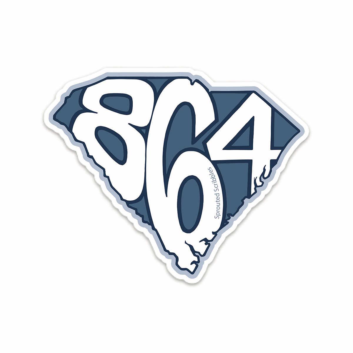 Greenville 864 Outline Sticker