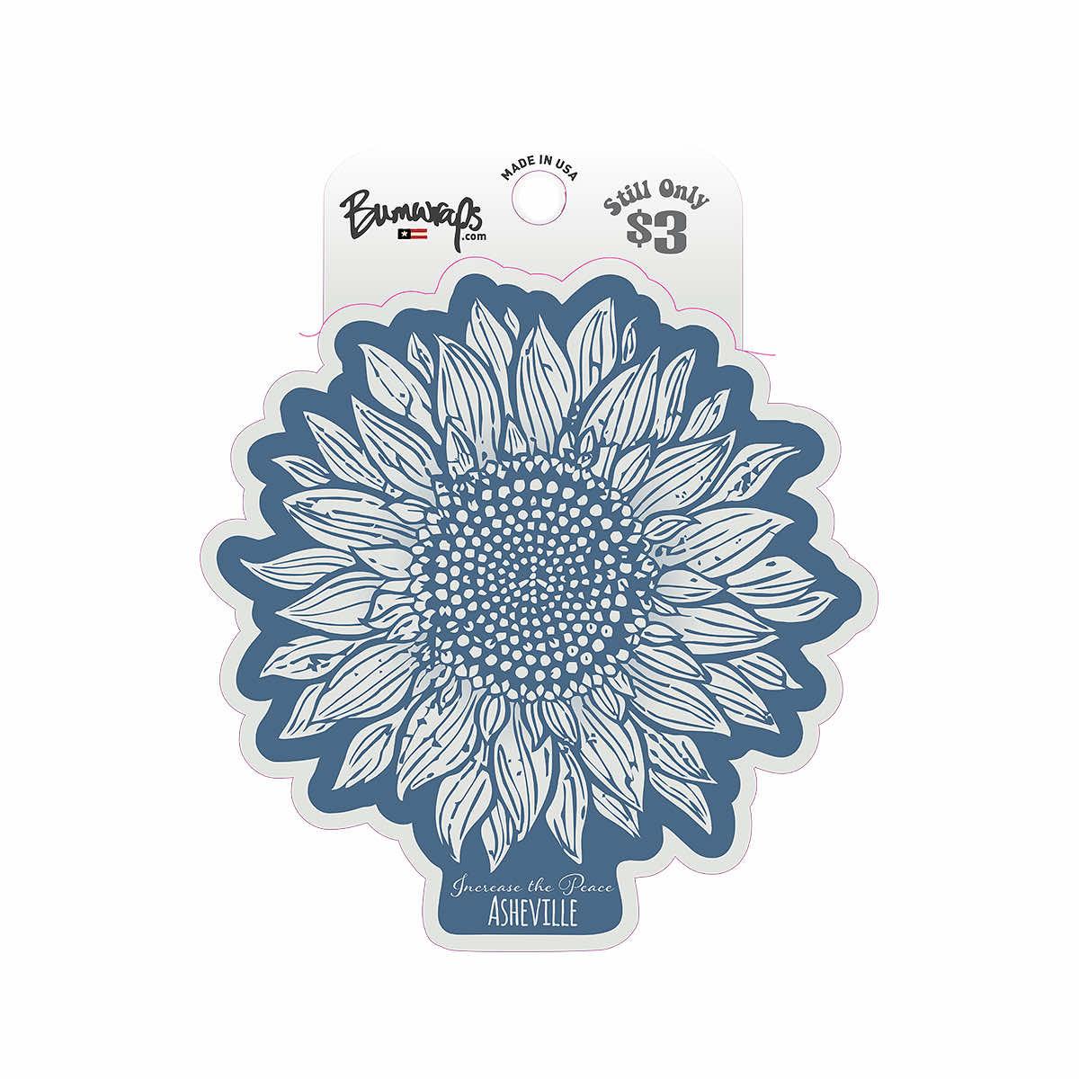 Asheville Sunflower Sticker