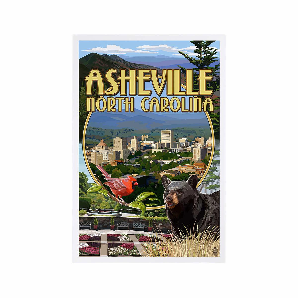 Asheville Montage Postcard