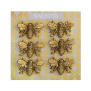 Pewter Bee Magnets - Set of 6