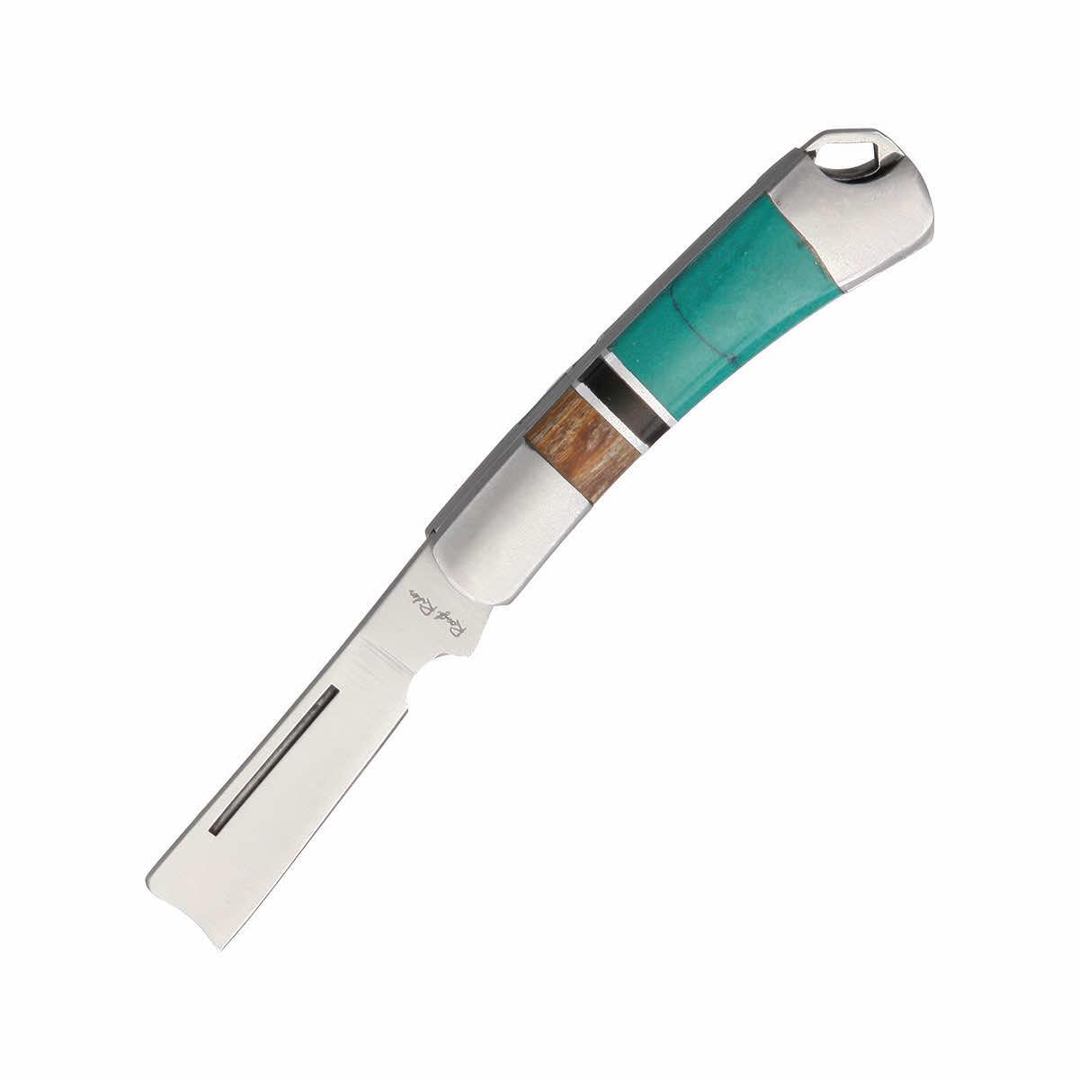 Turquoise Mini Razor Folding Knife