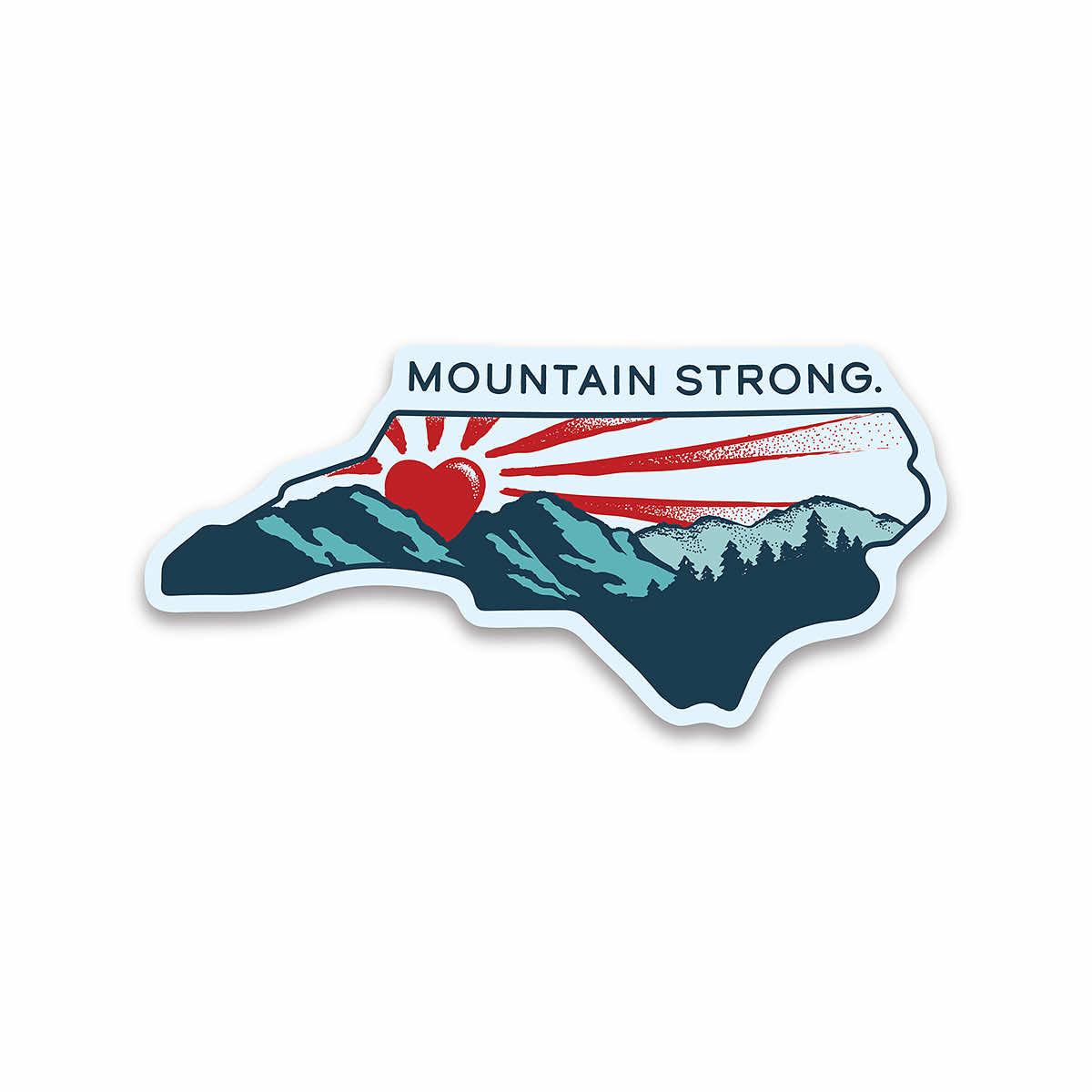 Mountain Strong Hurricane Relief Sticker - Small
