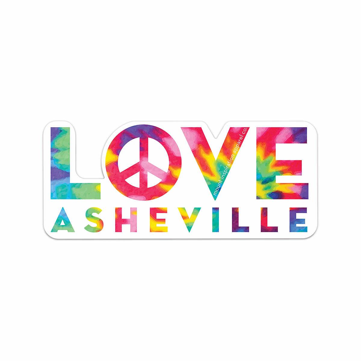 Asheville Love Tie Dye Sticker
