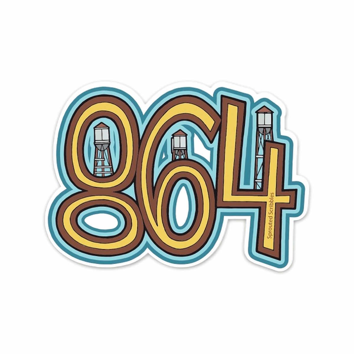 Greenville 864 Upstate Small Sticker