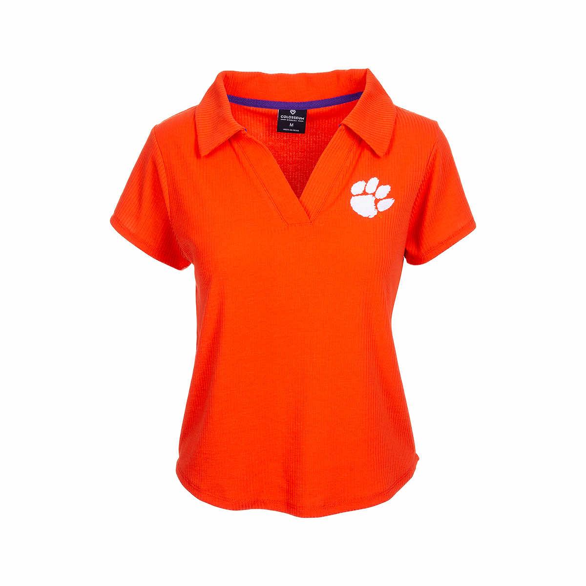 Women's Clemson Tigers Sublime Ribbed Polo Shirt