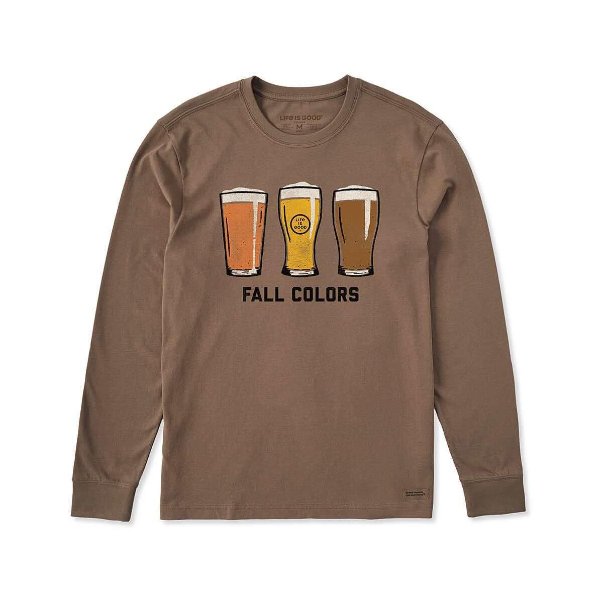 Men's Fall Colors Beer Long Sleeve Crusher T-Shirt