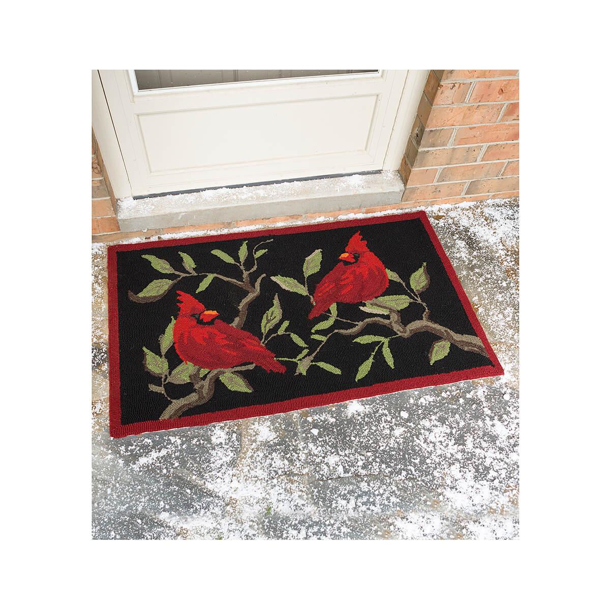 PLOW AND HEARTH | Indoor/Outdoor Cardinal Accent Rug