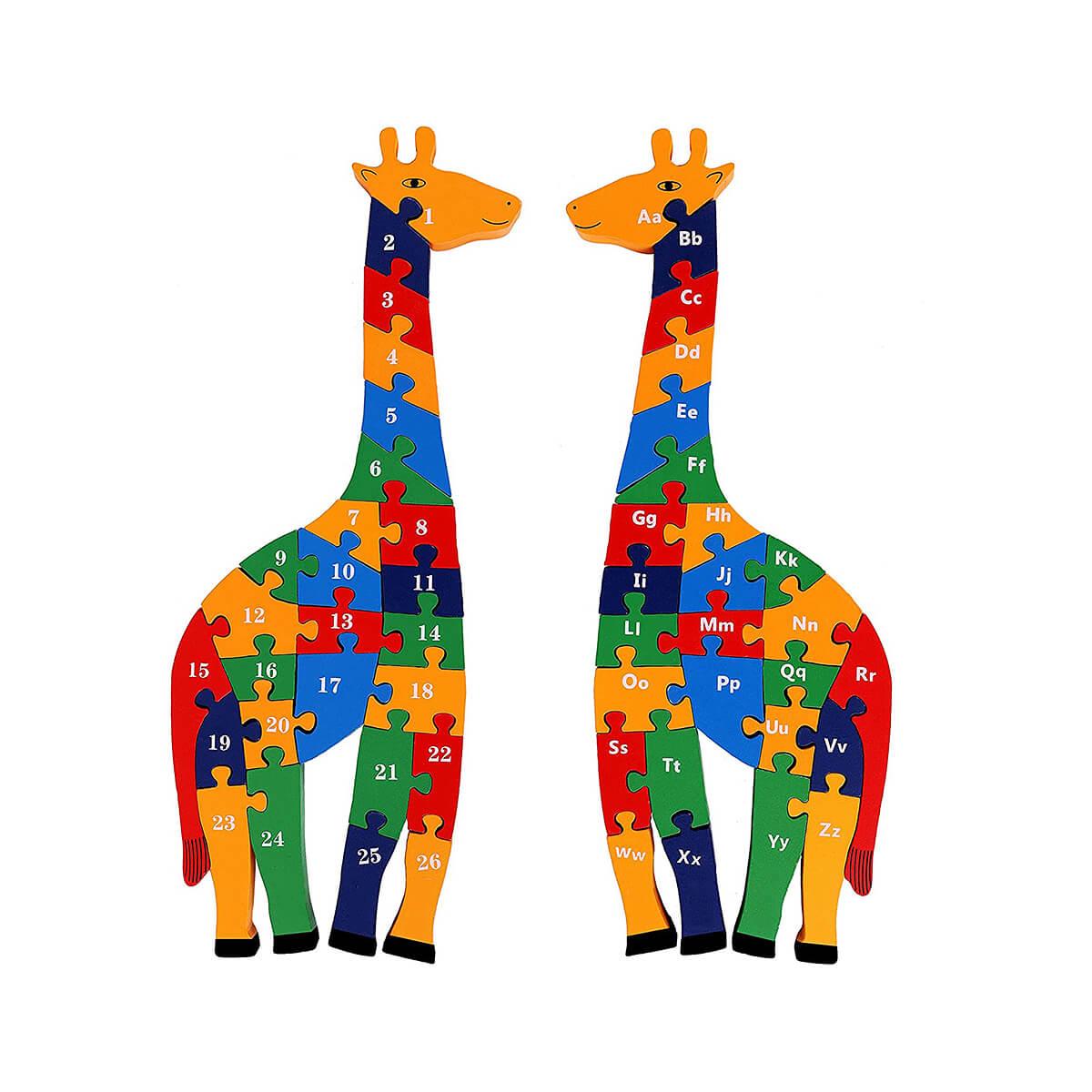 Mast General Store | Alphabet Giraffe Wooden Puzzle