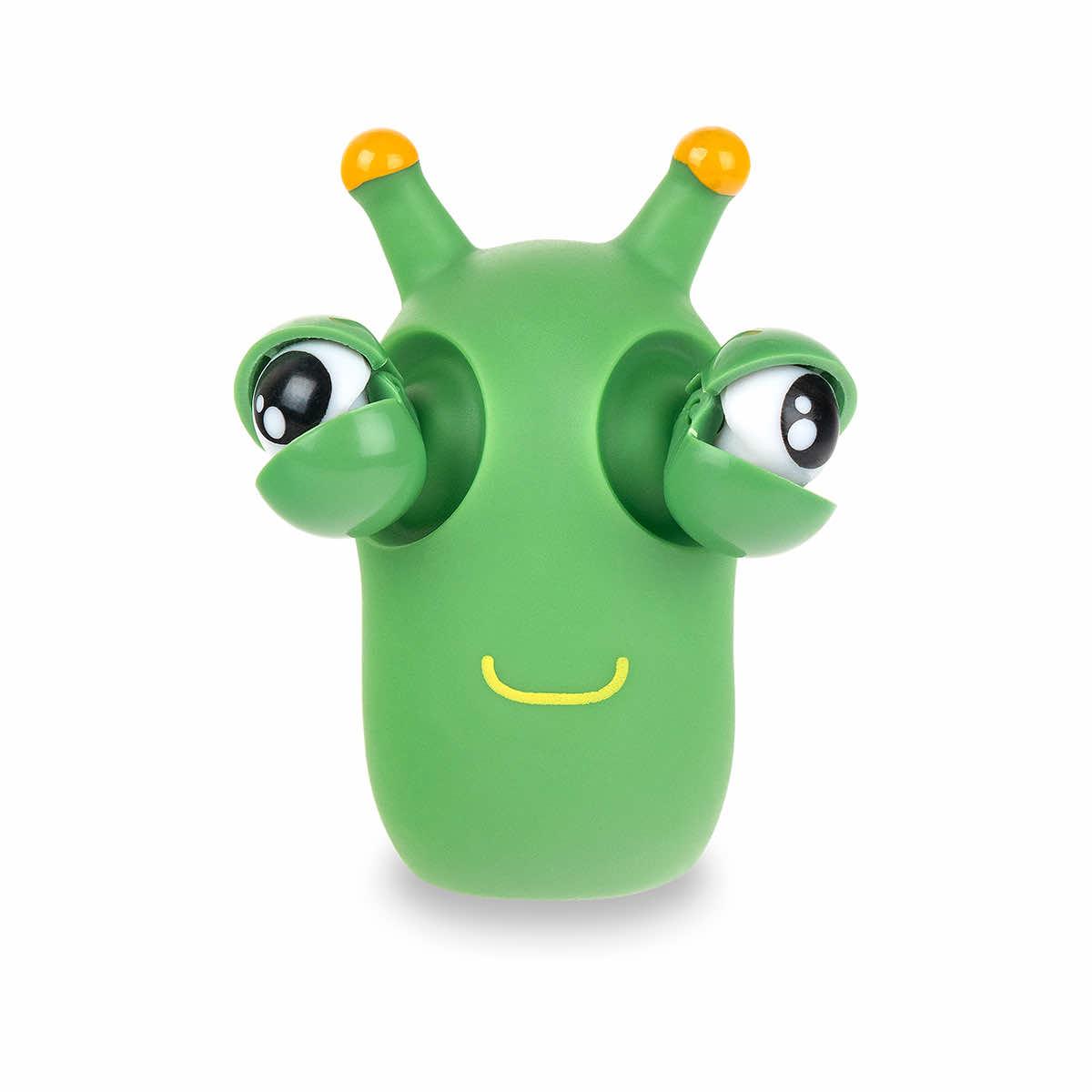 Pinch Popping Green Worm Toy